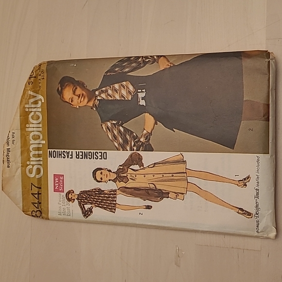 Simplicity | Dresses | Vtg 969 Simpicity 8447 Designer Fashion Sewing ...